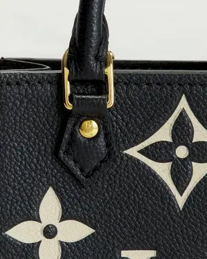 FWRD RENEW Louis Vuitton Empreinte Monogram Giant Petit Sac Plat Tote Bag - Black