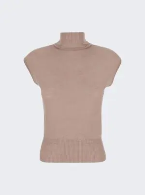 Rick Owens Tower Sl Turtle Knit Top Rose - Pink