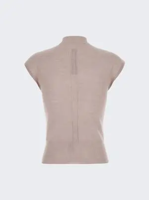 Rick Owens Tower Sl Turtle Knit Top Rose