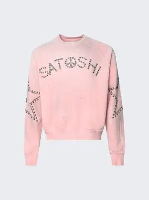 SATOSHI NAKAMOTO Star Studded Crewneck Dusty - Pink