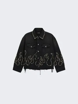 Amiri Studs Flames Trucker Jacket Vintage