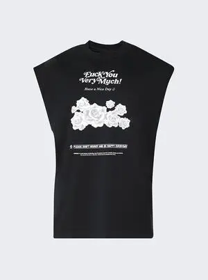 Vetements Sleeveless Tee - Black