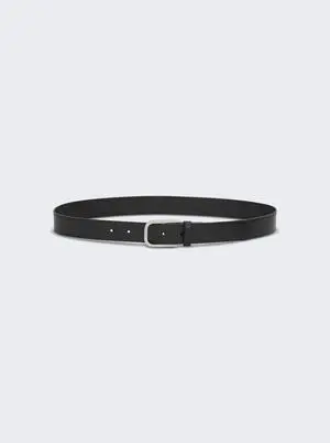 Saint Laurent Smooth Leather Minimal Belt - Black