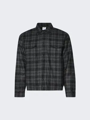 Vetements Padded Flannel Shirt Check - Grey