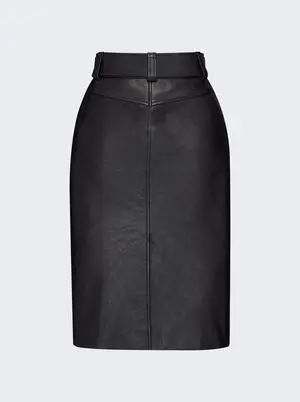 Saint Laurent Belted Pencil Skirt