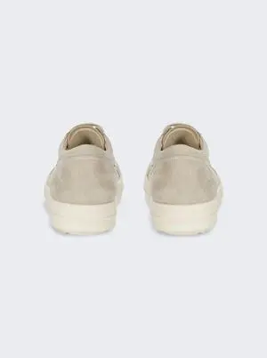 Rick Owens Suede Lace-up Sneakers - Ivory