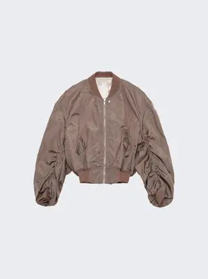 Rick Owens Secchia Flight Bomber Jacket Dust And Milk - Grey
