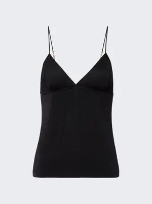 Saint Laurent Cassandre Chain Detail Camisole