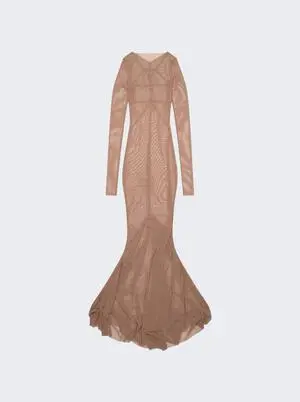 Rick Owens Sheer Temple Gown Dna Nude