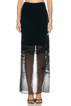 GRACE LING Glitch Tailored Maxi Skirt