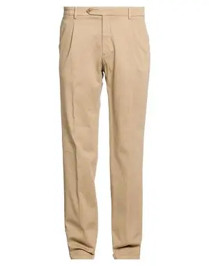 PAOLONI Pants Size Cotton, Elastane - Beige