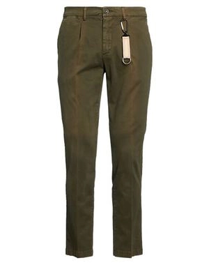 MANUEL RITZ Pants Military Size Cotton, Elastane - Green