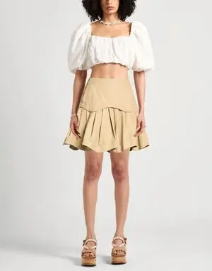 Sandro Pleated Cotton Mini Skirt