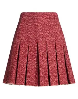 Dolce & Gabbana Pleated Mini Skirt In Herringbone Tweed