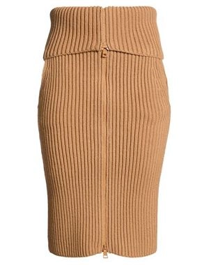 TOD'S Midi Skirt In Dark Merino Wool And Cashmere - Beige