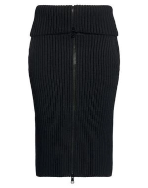 TOD'S Midi Skirt In Dark Merino Wool And Cashmere - Black