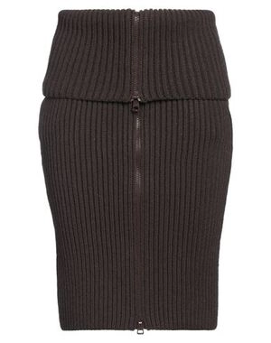 TOD'S Midi Skirt Dark Size Merino Wool, Cashmere - Brown