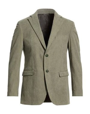 EXTE Man Blazer Cream Size 42 Cotton, Polyester, Elastane Sage Green