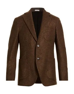 BRERAS MILANO Blazer Chocolate Size Acrylic, Virgin Wool, Polyester
