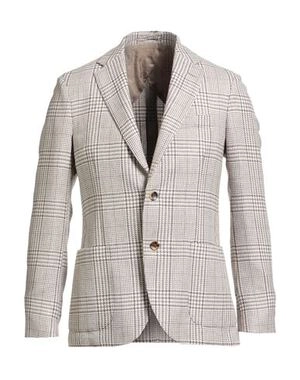 LARDINI Blazer Taupe Size Wool, Alpaca Wool, Silk - Grey