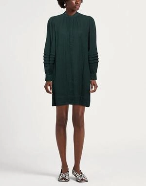 Antik Batik Mini Dress In Dark Cotton - Green