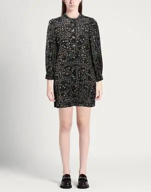 Antik Batik Mini Dress In Wool With Floral Print