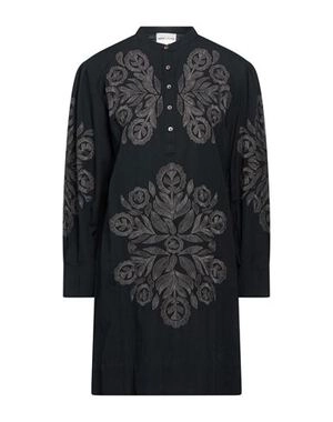Antik Batik Mini Dress Charcoal Size Cotton - Grey