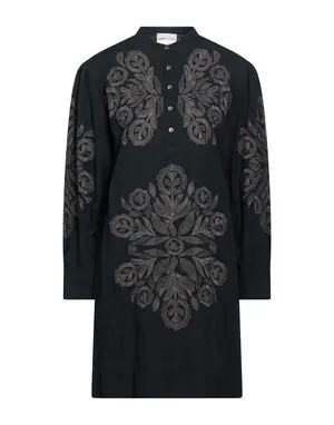 Antik Batik Cotton Mini Dress With Appliqué And Embroidery