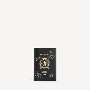Balenciaga Passport Card Holder - Black