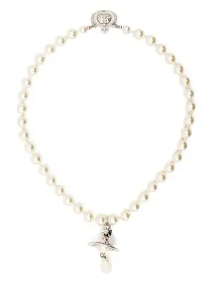 VIVIENNE WESTWOOD Necklace Pearl Drop Choker - Metallic