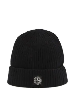 Stone Island Hat Wool Classic Beanie - Black