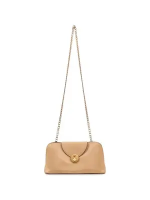 Versace Lamb Leather Crossbody Bag - Beige