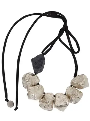 MARIA CALDERARA Silver Tone Necklace - Metallic