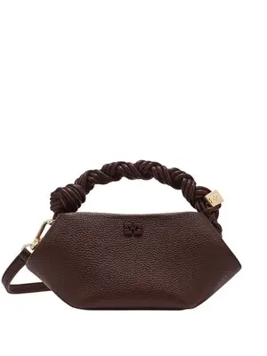 GANNI Handbag Braided Handle " Bou - Brown