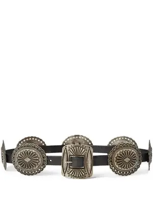 Polo Ralph Lauren Calf Leather Belt With Silver Buckle - Black