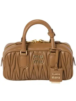 Miu Miu Arcadie Quilted Nappa Bag - Brown
