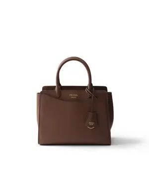 Prada Medium Leather Handbag - Brown