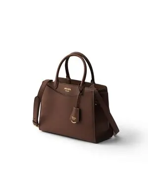 Prada Medium Leather Handbag - Brown