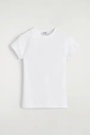 Cos Slim Cotton Raglan T-shirt - White