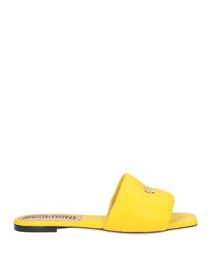 Moschino Sandals Size Leather - Yellow