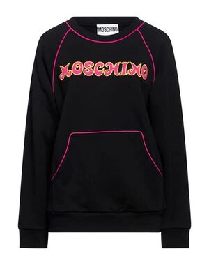 Moschino Cotton Sweatshirt With Embroidered Logo - Black