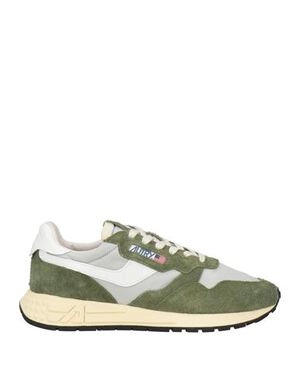 AUTRY Sneakers Military Size Leather, Textile Fibers - Green