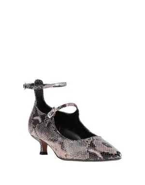 NILA & NILA Mary Jane Pumps With Snakeskin Print And Ankle Strap