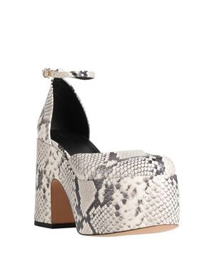 ODISSI Kidskin Snakeskin-print Platform Pumps With Ankle Strap