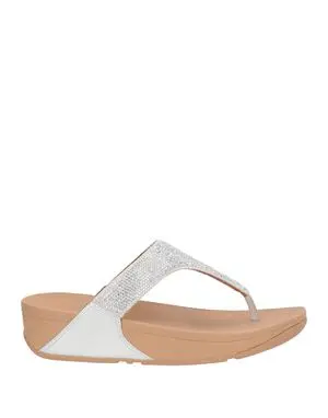 Fitflop Embellished Textile Thong Sandals - Silver