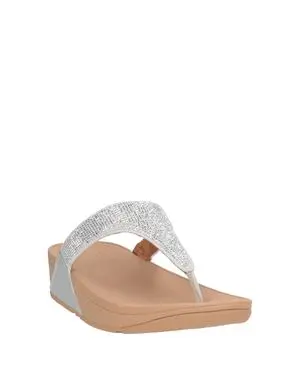 Fitflop Embellished Textile Thong Sandals - Silver