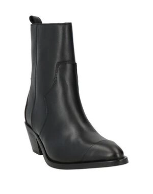 ALOHAS Leather Ankle Boots With Cuban Heel