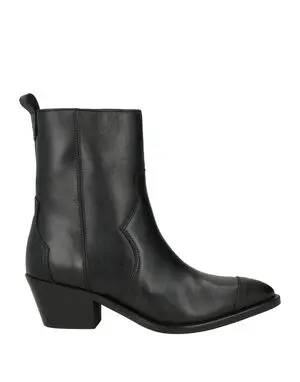 ALOHAS Leather Ankle Boots With Cuban Heel