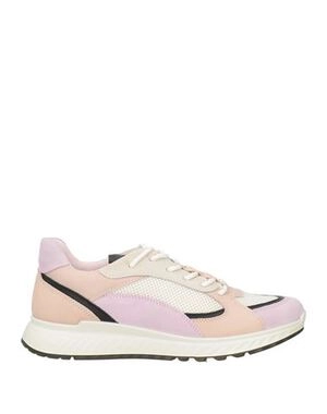 ECCO® Low-top Sneakers With Pebbled Leather And Mesh Accents - Lilac