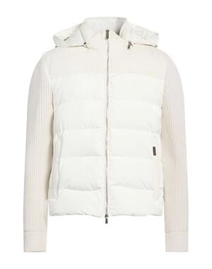 MOORER Puffer Size Cotton, Wool, Cashmere, Polyester - White